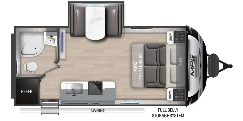 2022 MPG 2600RB - Ultra-Lite Travel Trailer - Rear Bath - by Cruiser RV