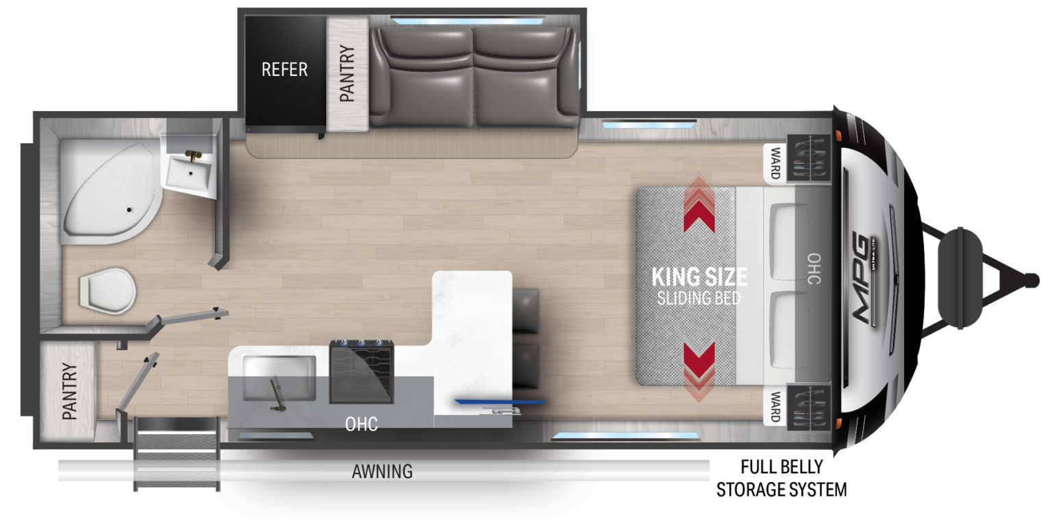 2022 MPG 2600RB - Ultra-Lite Travel Trailer - Rear Bath - by Cruiser RV