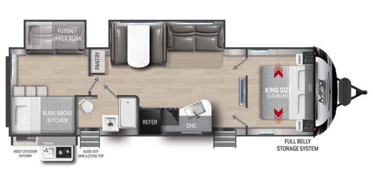 2022 MPG 2600RB - Ultra-Lite Travel Trailer - Rear Bath - by Cruiser RV