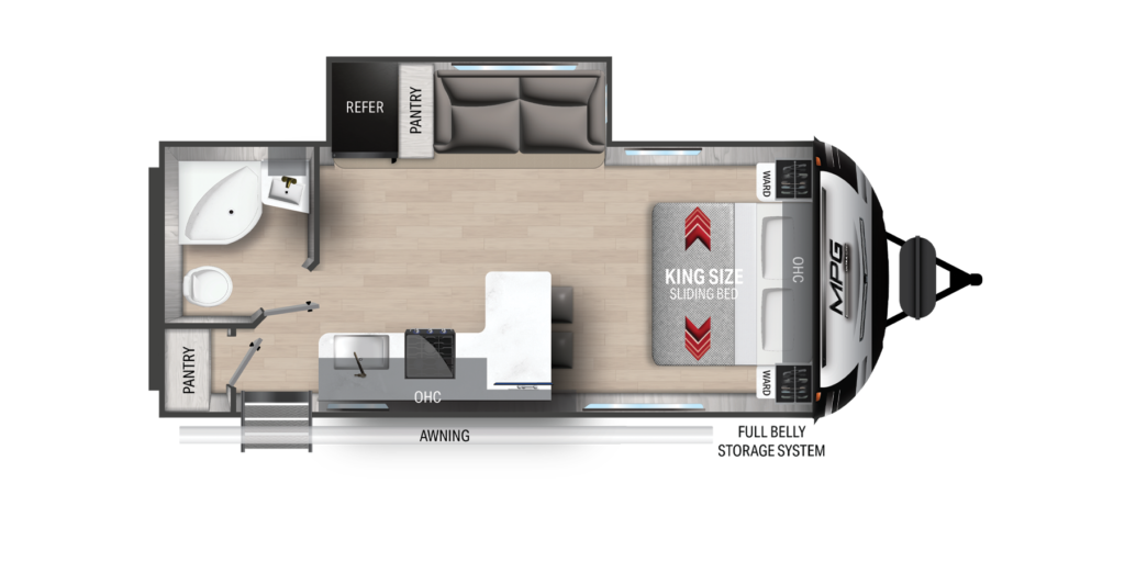 2022 MPG 2600RB - Ultra-Lite Travel Trailer - Rear Bath - by Cruiser RV