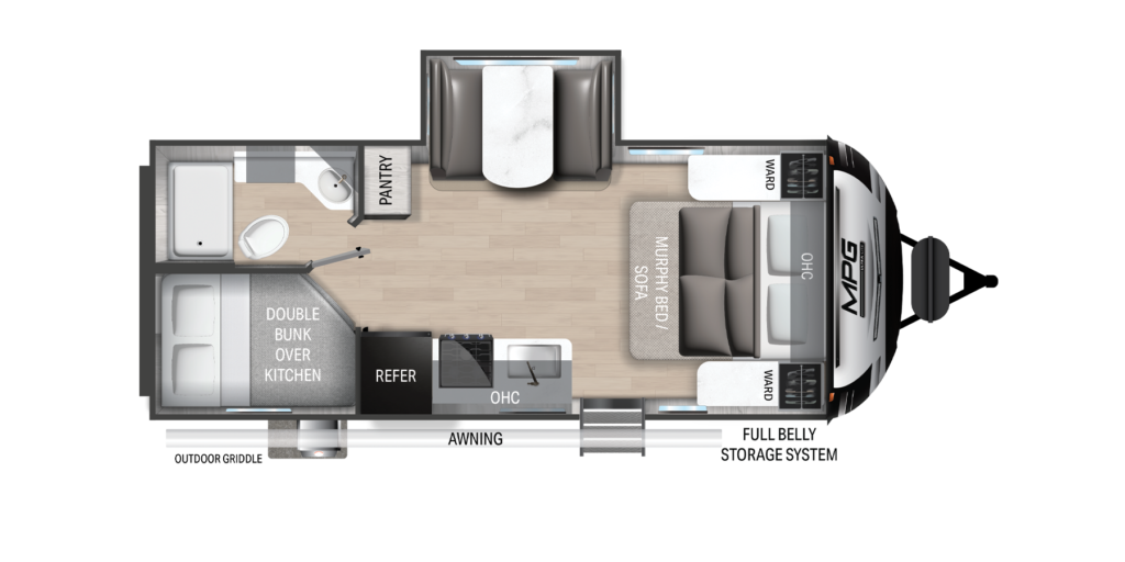 2022 MPG 2600RB - Ultra-Lite Travel Trailer - Rear Bath - by Cruiser RV
